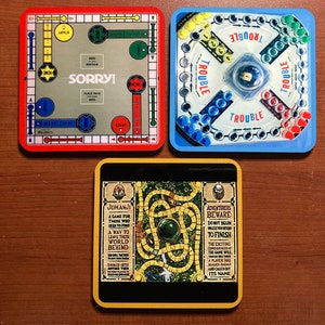 New Board Game Coasters, Set of 2 - Etsy