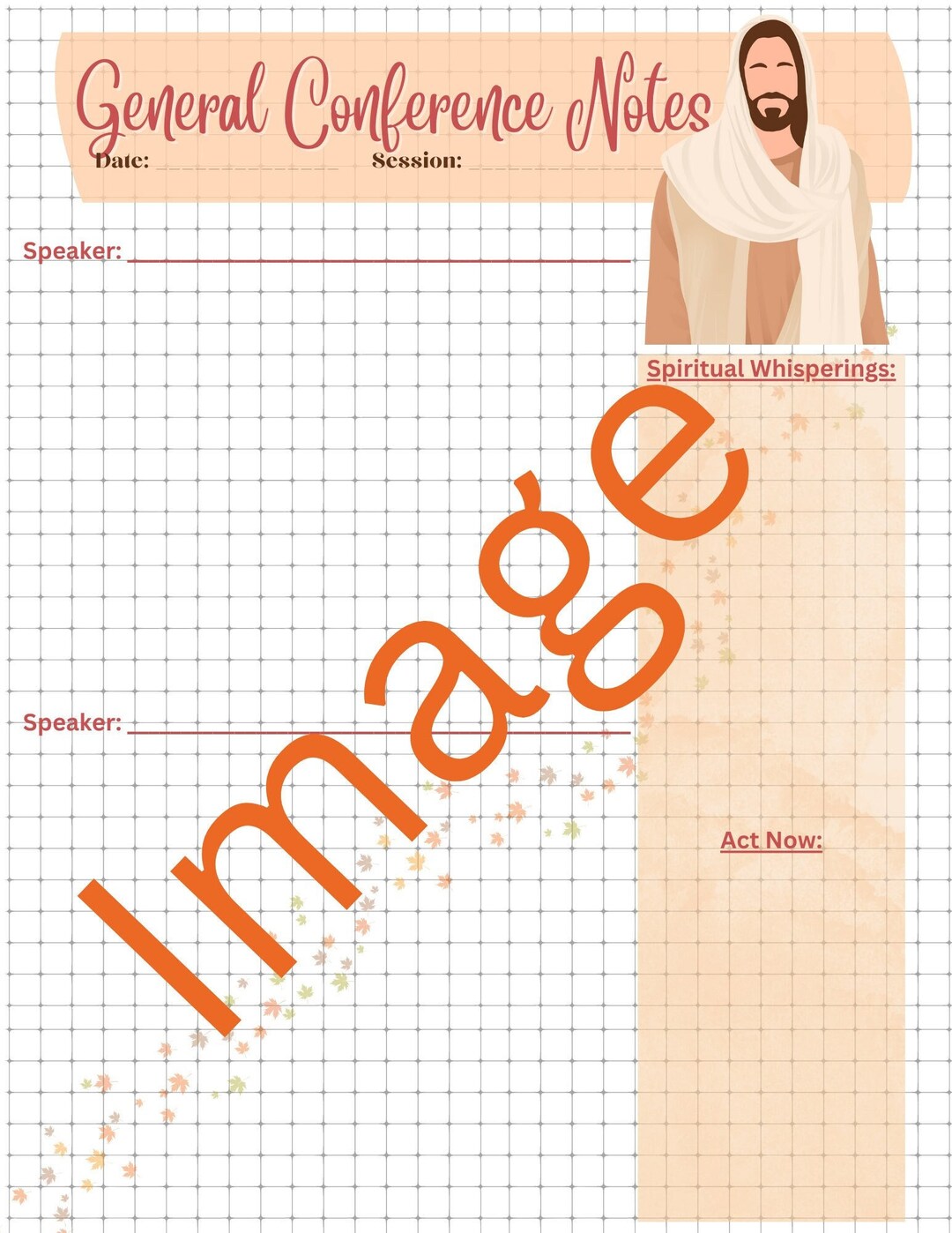 LDS General Conference Note Taking Template - Etsy