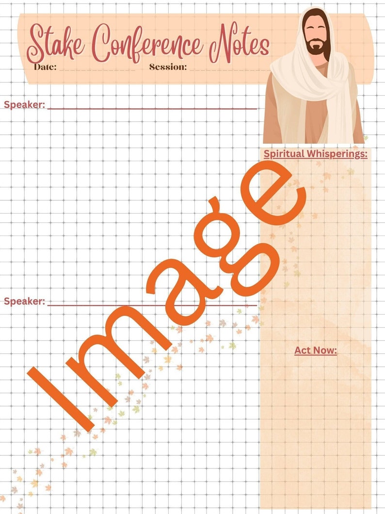 LDS Stake Conference Note Taking Template - Etsy