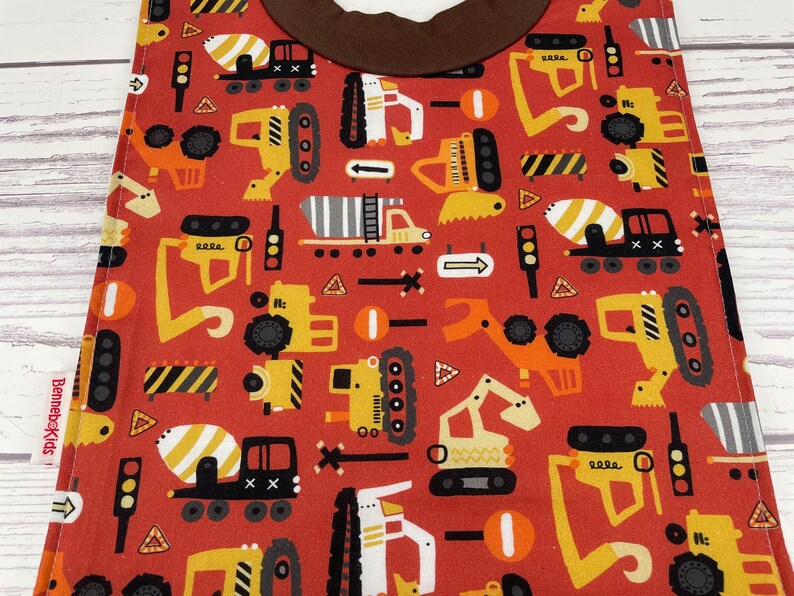 Toddler Construction Vehicle Bib Tractor Bib Pullover Bib Large Toddler ...