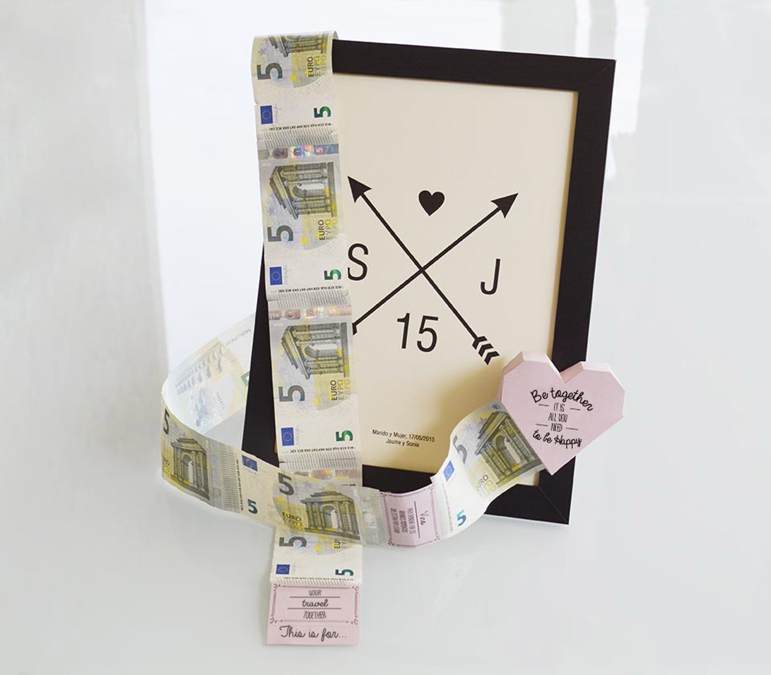 Heart Box Gift Money EN - Etsy