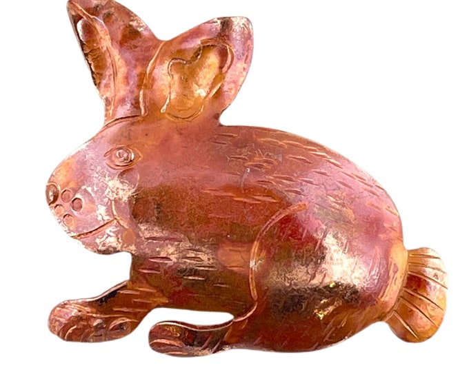 Patricia Healey Copper Rabbit Pendant - Etsy