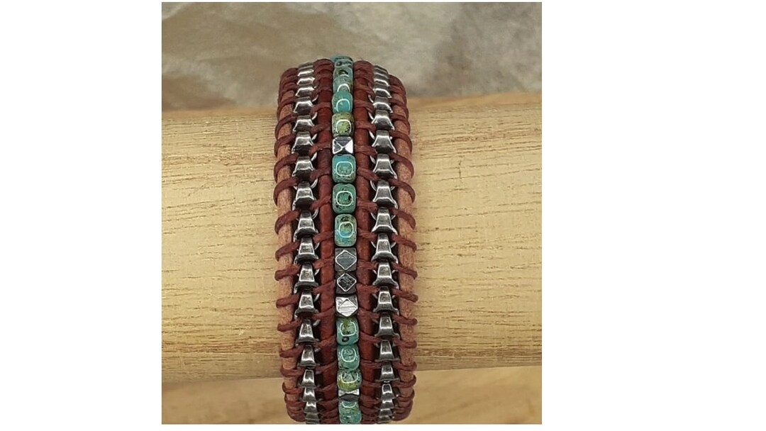 Diakonos Designs Bracelet Kit "zoni" Linen-leather-chain - Etsy