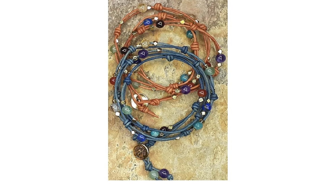 Diakonos Designs Knotty Tripple Wrap Bracelet Pairs Kit - Etsy