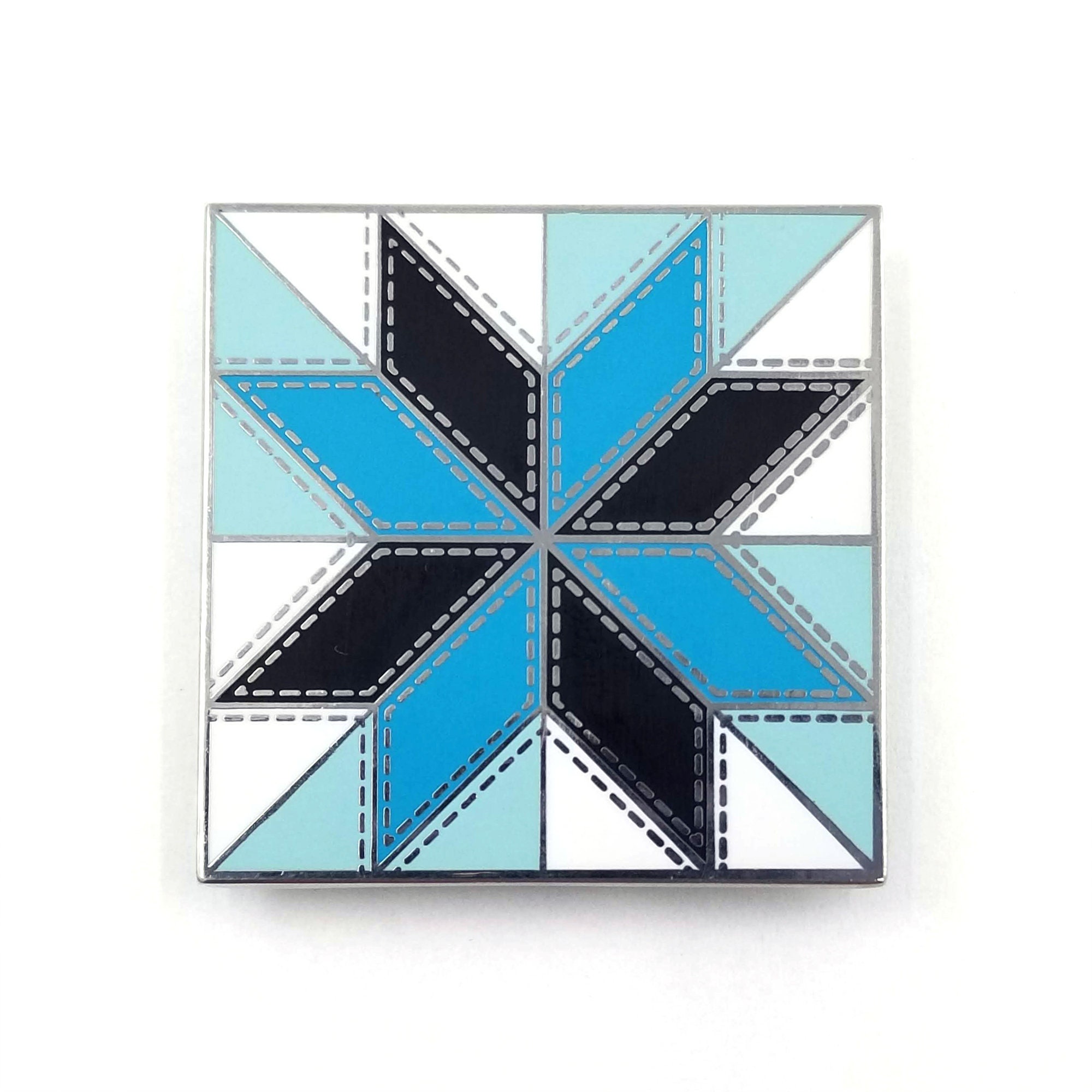 Pinwheel Star Quilt Block Pin | Hard Enamel | Lapel Pin - Etsy