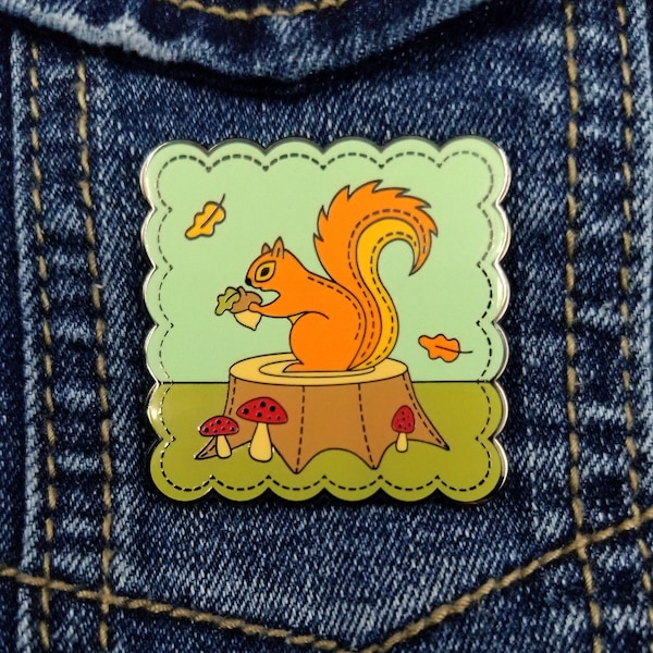 Squirrel Pin - Etsy
