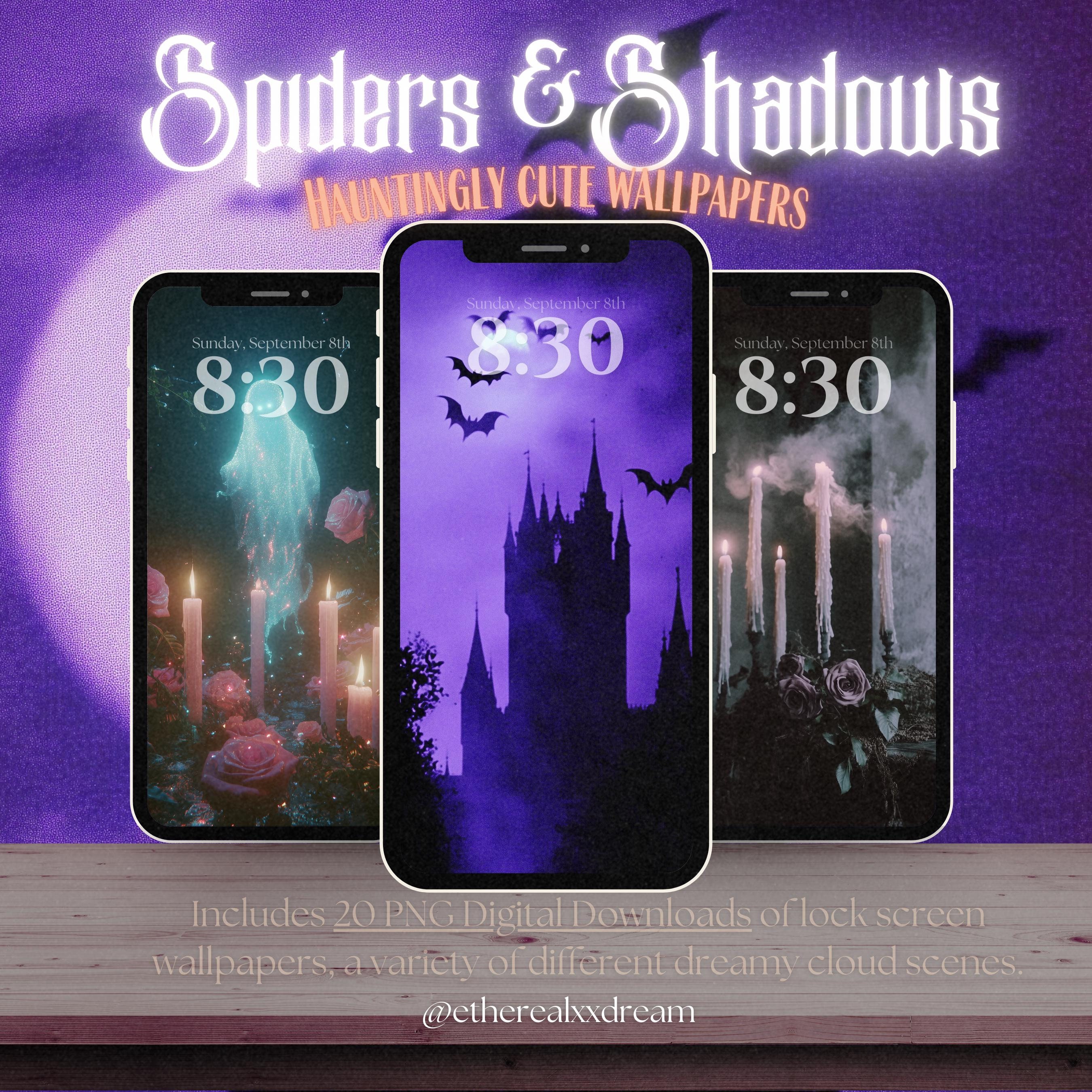 Spiders & Shadows Dark Aesthetic iPhone Lock Screen Wallpapers for ...