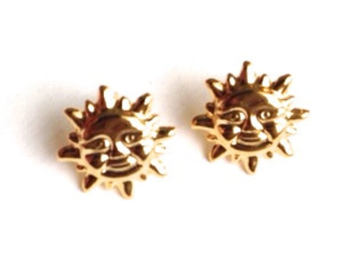 Boho Sun Studs in Gold - Etsy