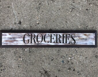 Groceries Sign - Etsy