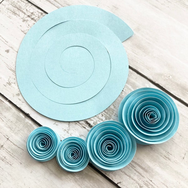 Spiral Paper Flowers - Etsy