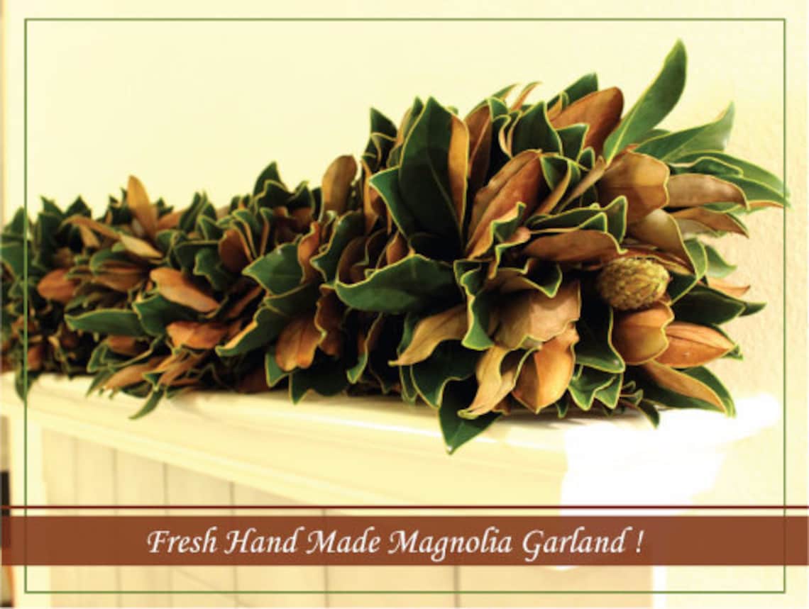 Premium Handmade Fresh Magnolia Garland 6 Feet - Etsy