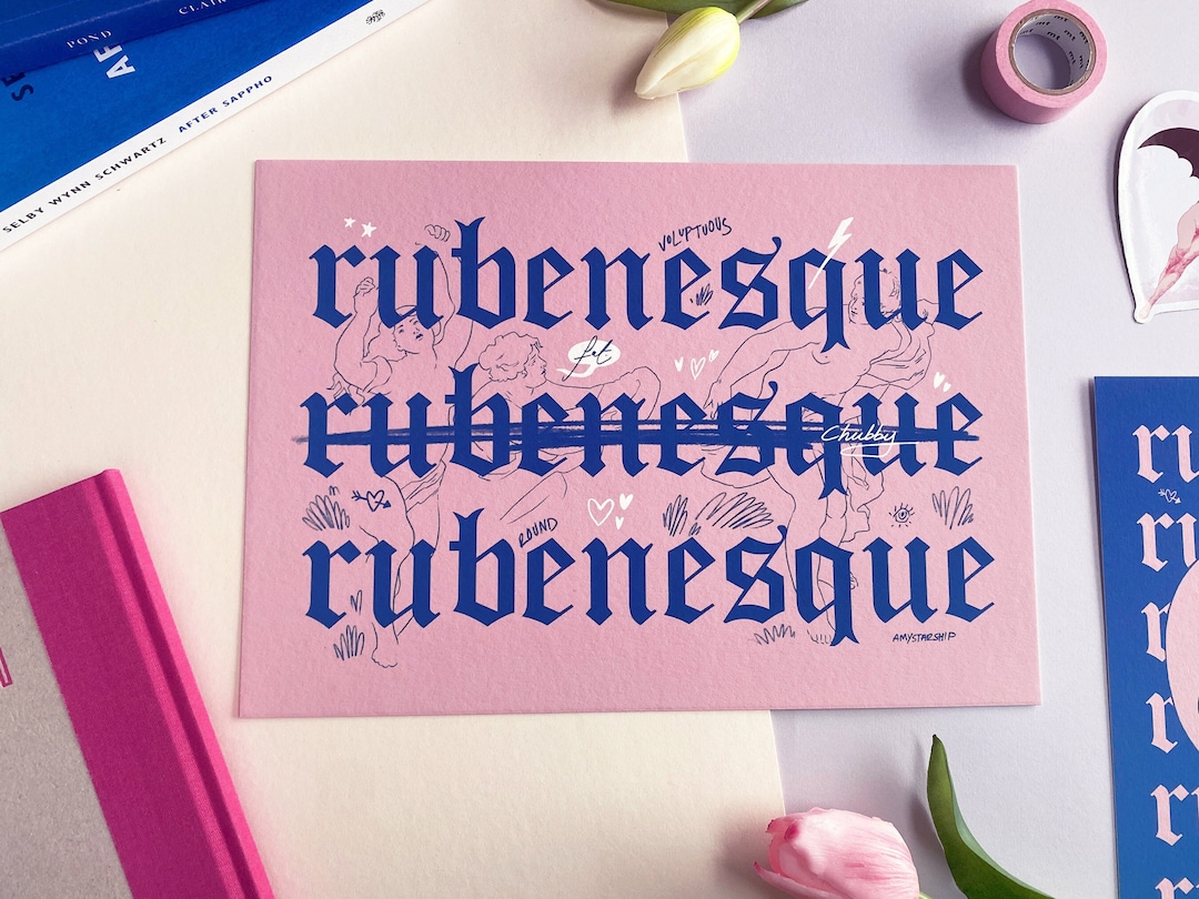 Rubenesque Typographic Famous Artwork Print Feminist Home - Etsy