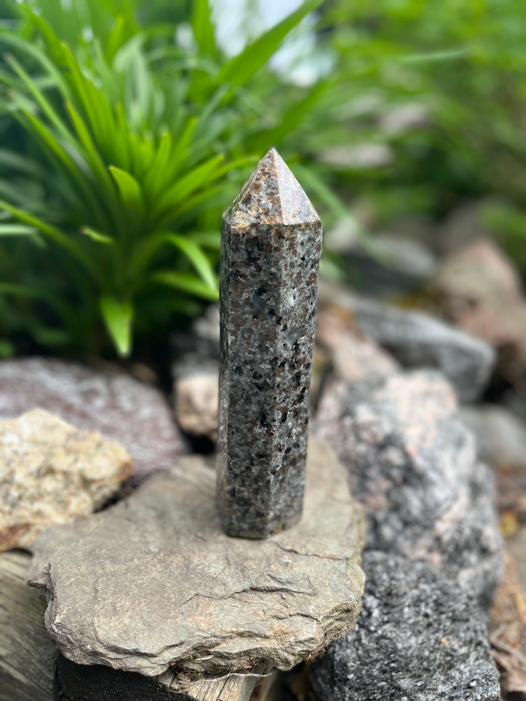 Natural Yooperlite Obelisk Tower, Crystal Points,crystal Wand,grounding ...