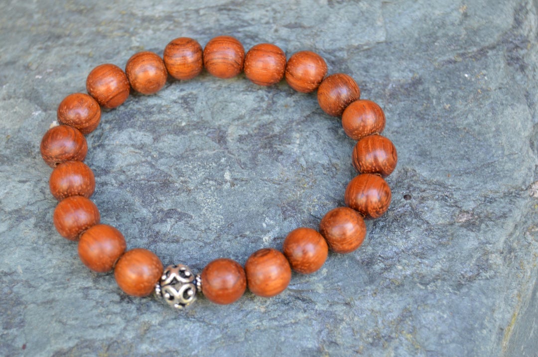 Unisex Bayong Wood Phillipines Sterling Silver Bali Bead Stretch ...