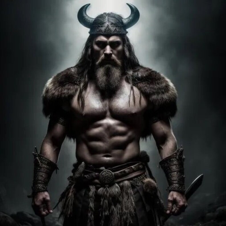 Dark Male Viking Warrior – Wooden Pendant, Direct Bind or Remote Bind ...