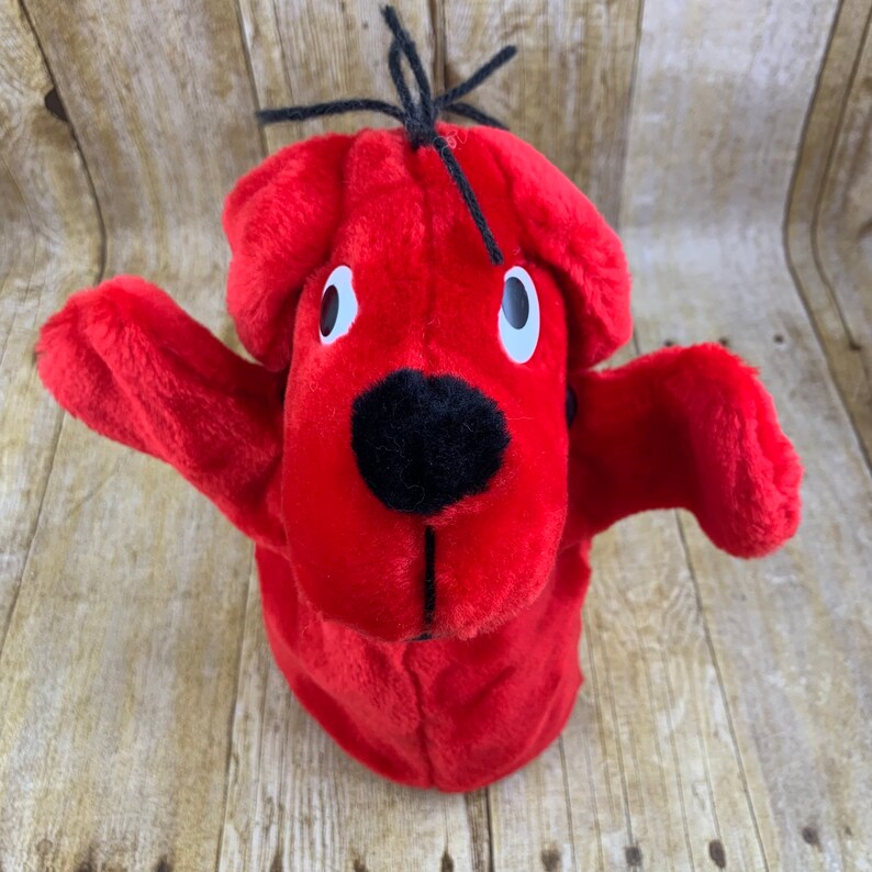 Clifford the Big Red Dog Plush Hand Puppet Vintage 90s 1995 Merry ...