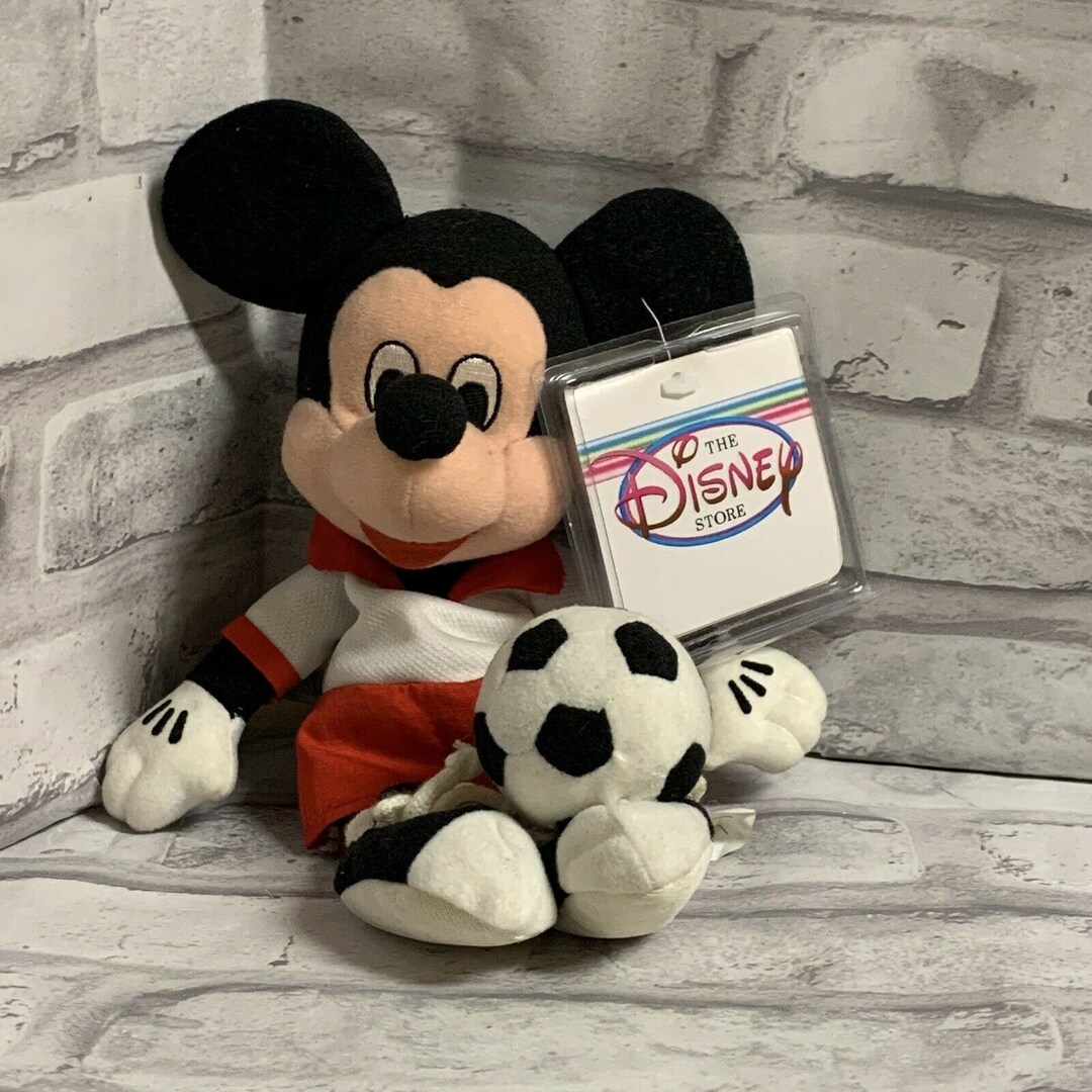 Soccer Mickey Mini Bean Bag Plush FLAW 8 Inch Disney Store - Etsy