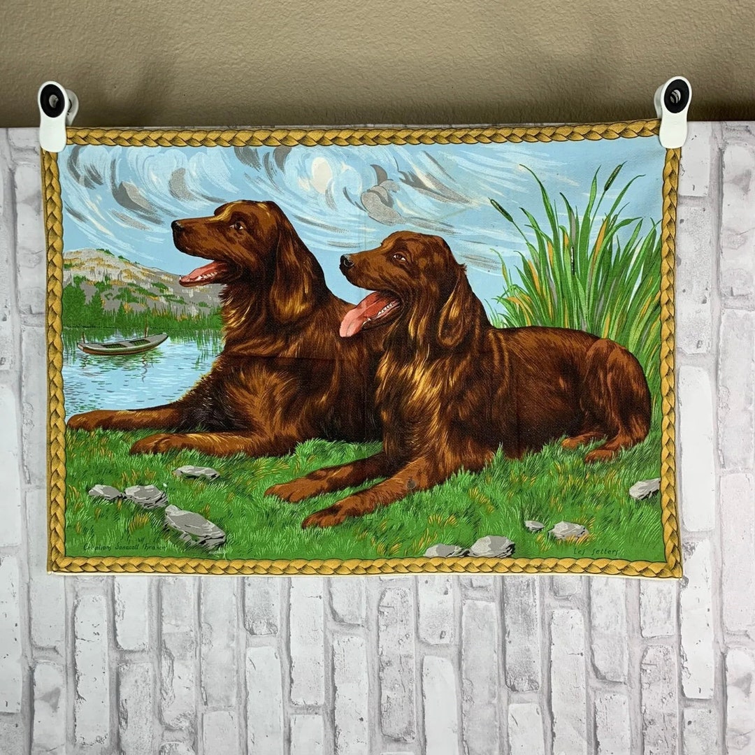 Irish Setter Painted Cloth Tapestry Wall Hanging Les Setters - Etsy