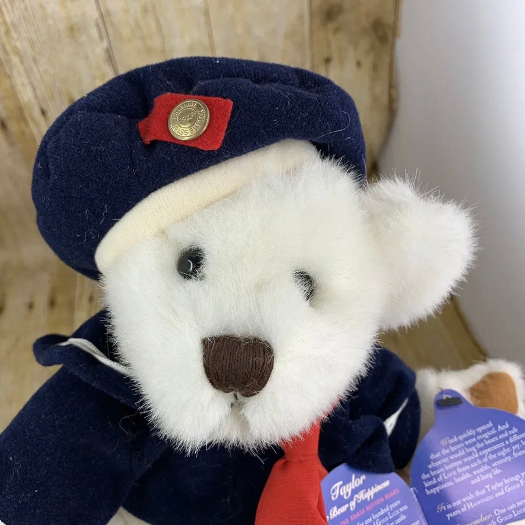 Taylor Brass Button Bears Plush Toy Bear of Happiness - Etsy