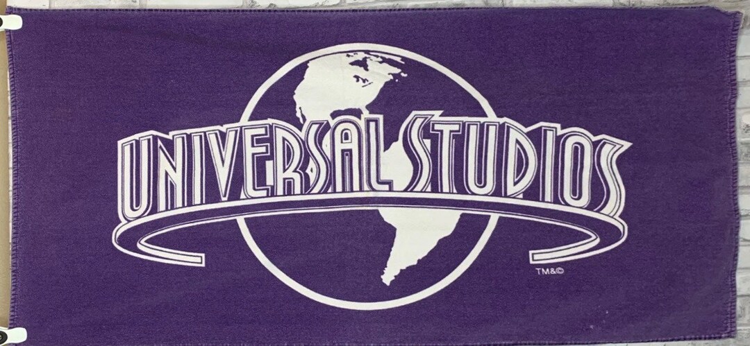 Universal Studios Logo Beach Terry Towel STAIN FLAW Purple - Etsy