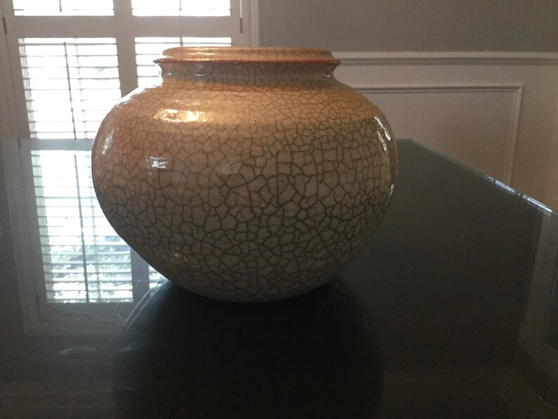 Randy Brodnax Raku Crackle Glazed Vase | Etsy