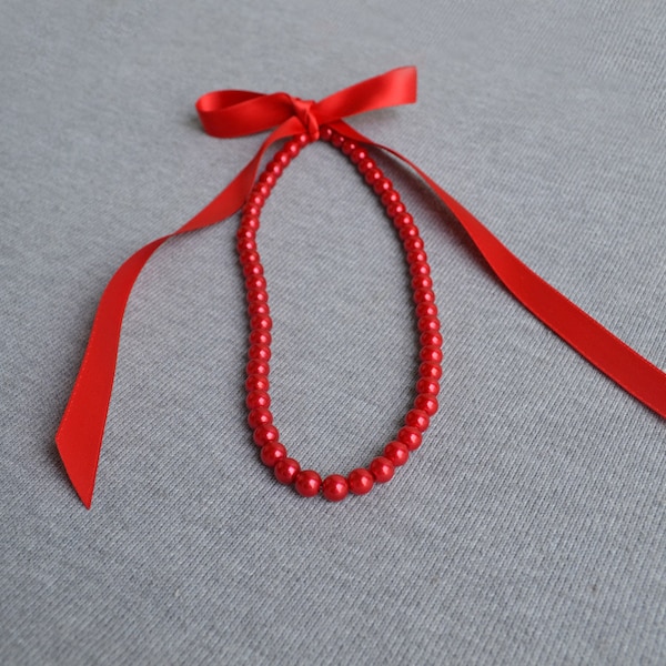 Ribbon Tie Necklace - Etsy