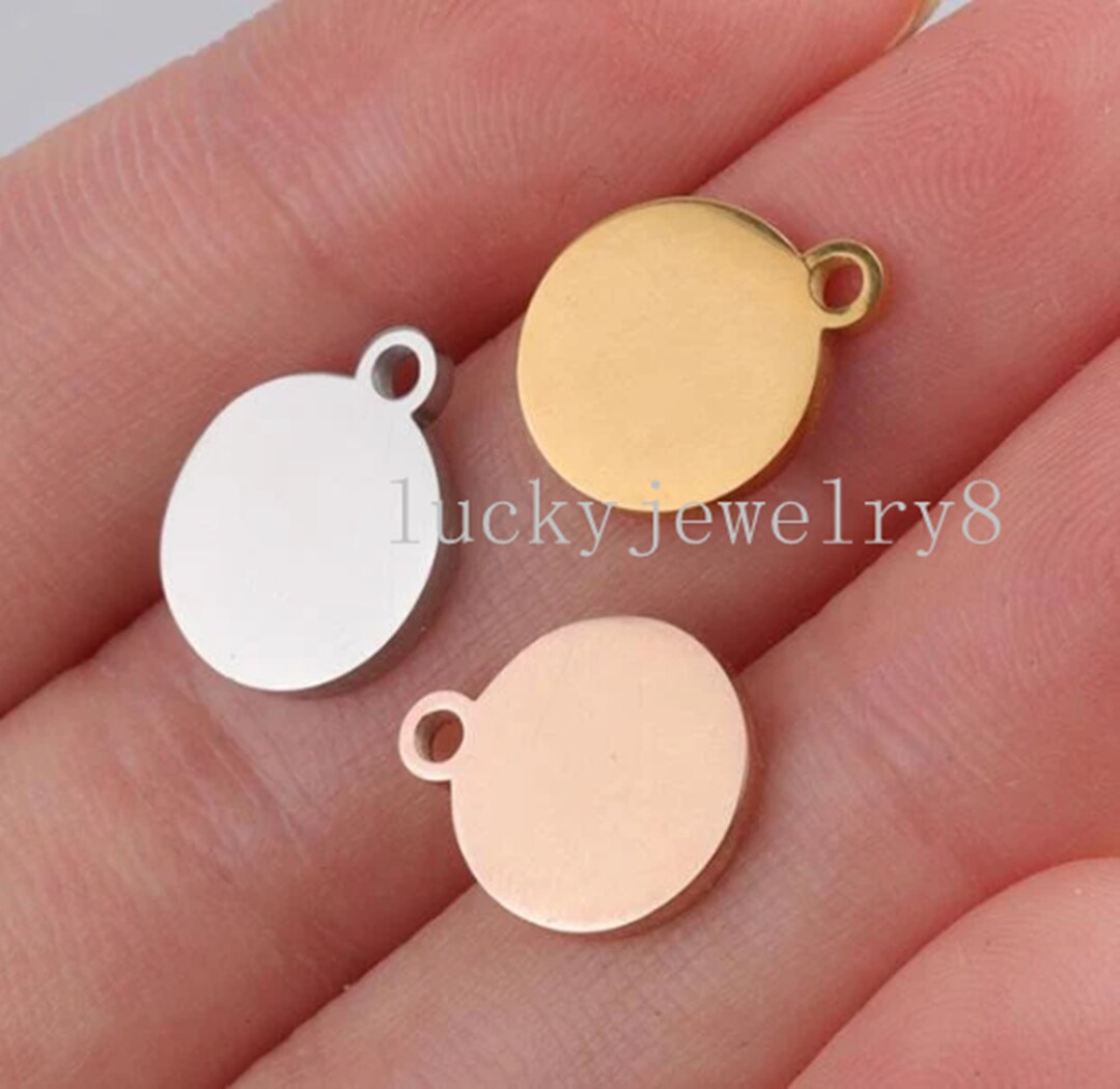 10pc Round Disc Tags Metal Stamping Blanks - Etsy