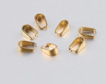 18k Gold Pinch Bail - Etsy