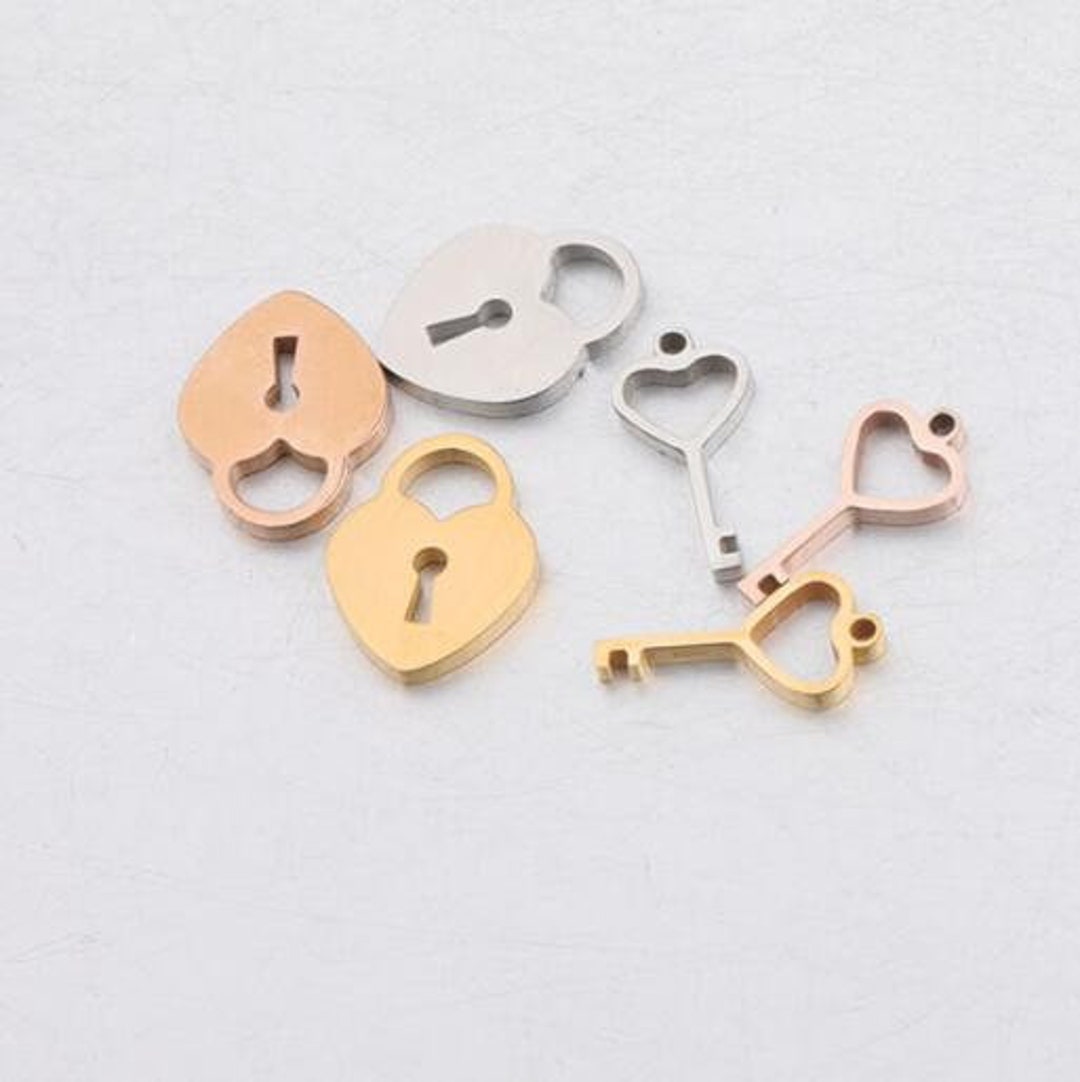 10pcs 3D Key and Lock Charmstiny Key and Lock Findings - Etsy