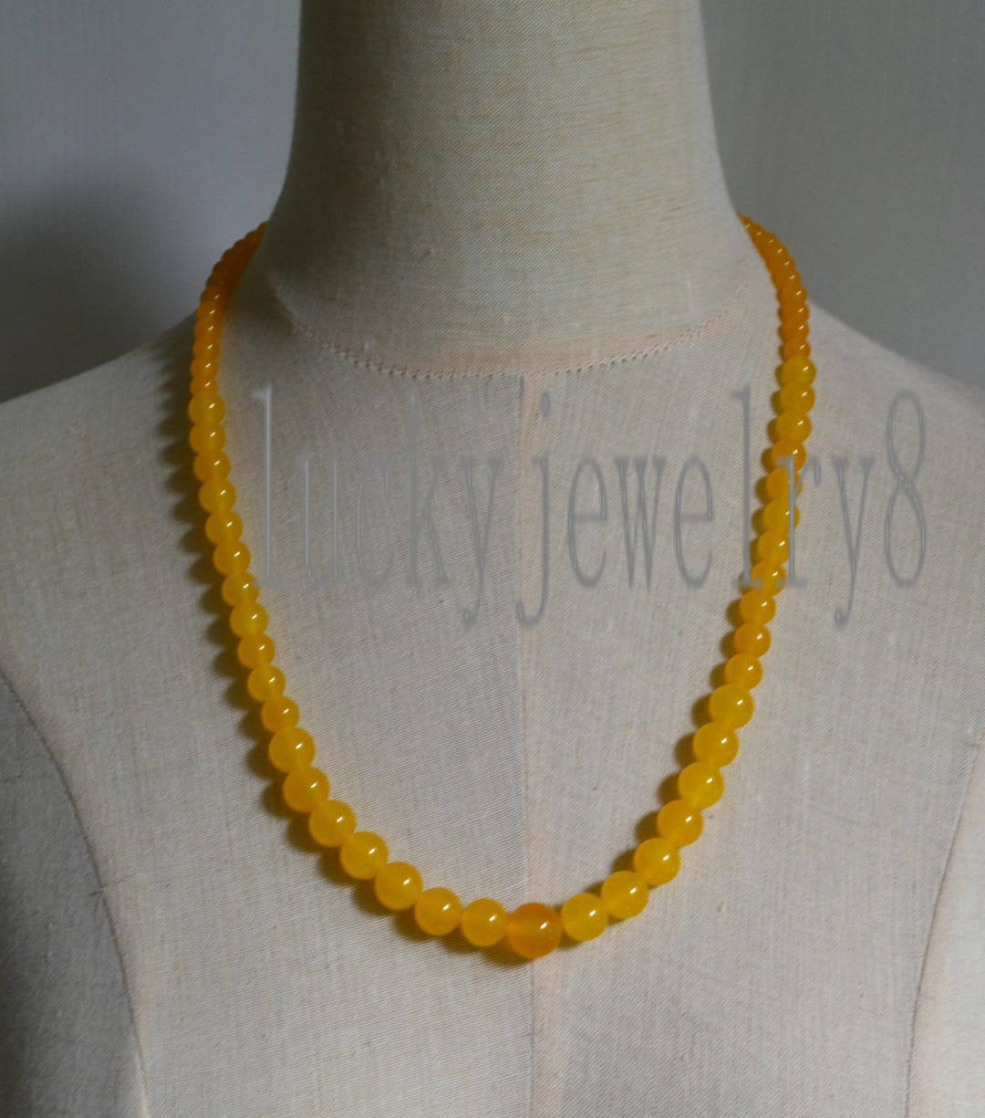 Yellow Jade Necklace,yellow Jade Gradually Necklace,yellow Jade Bead ...