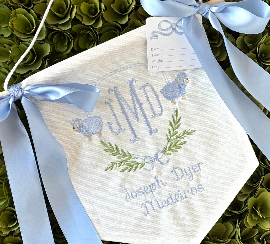 Custom Baby Banner With Sheep Lamb Baby Banner, Welcome Banner ...