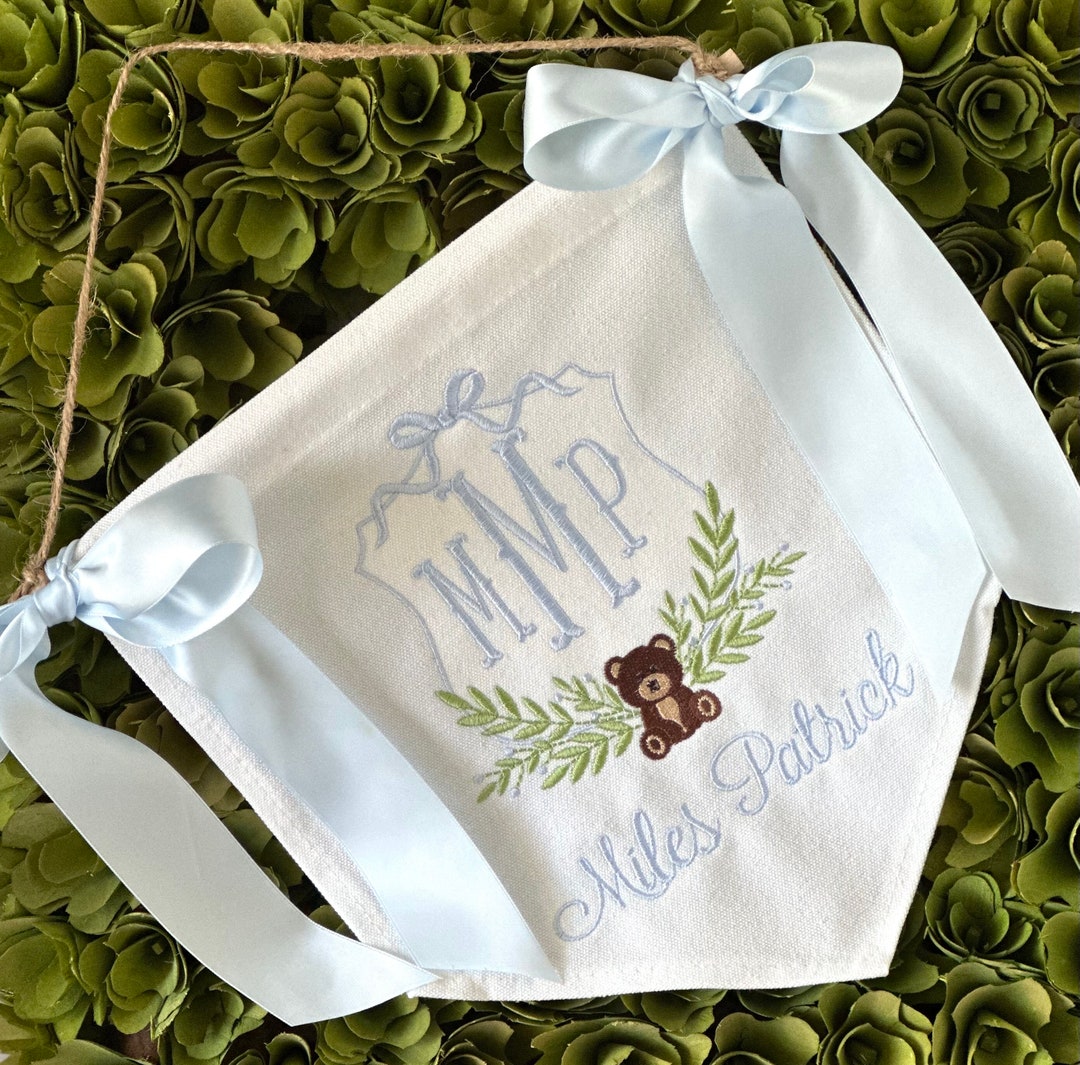 Custom Baby Banner, Bear, Stork or Dogs Welcome Banner, Hospital Door ...