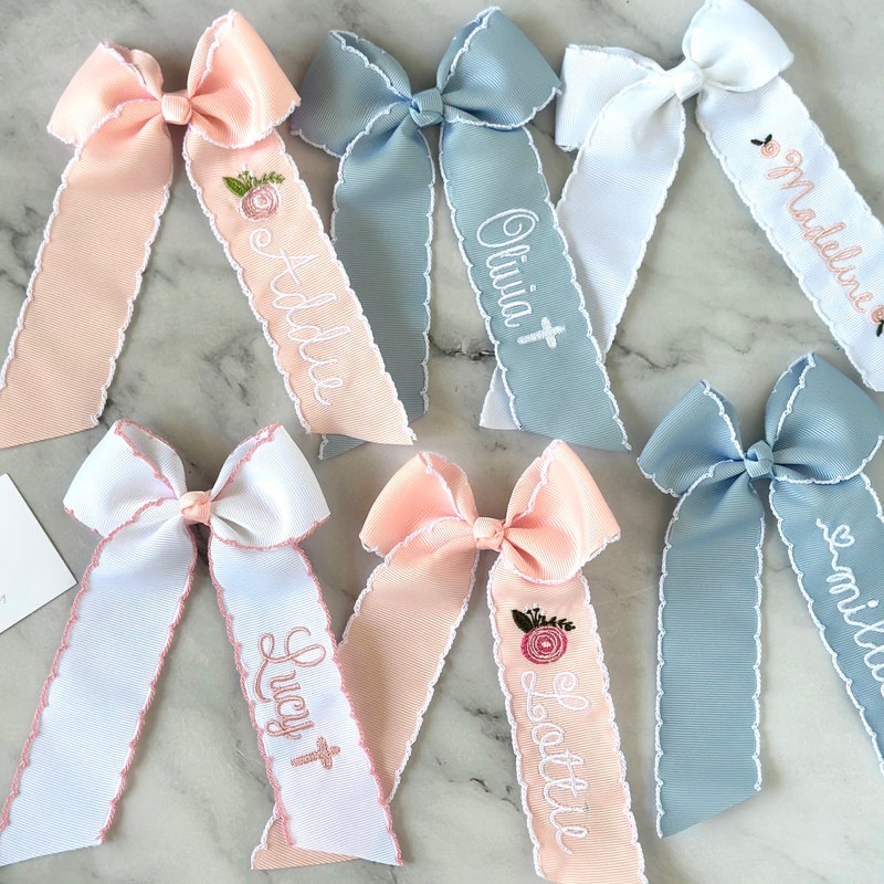 Monogrammed Hair Bow - Etsy