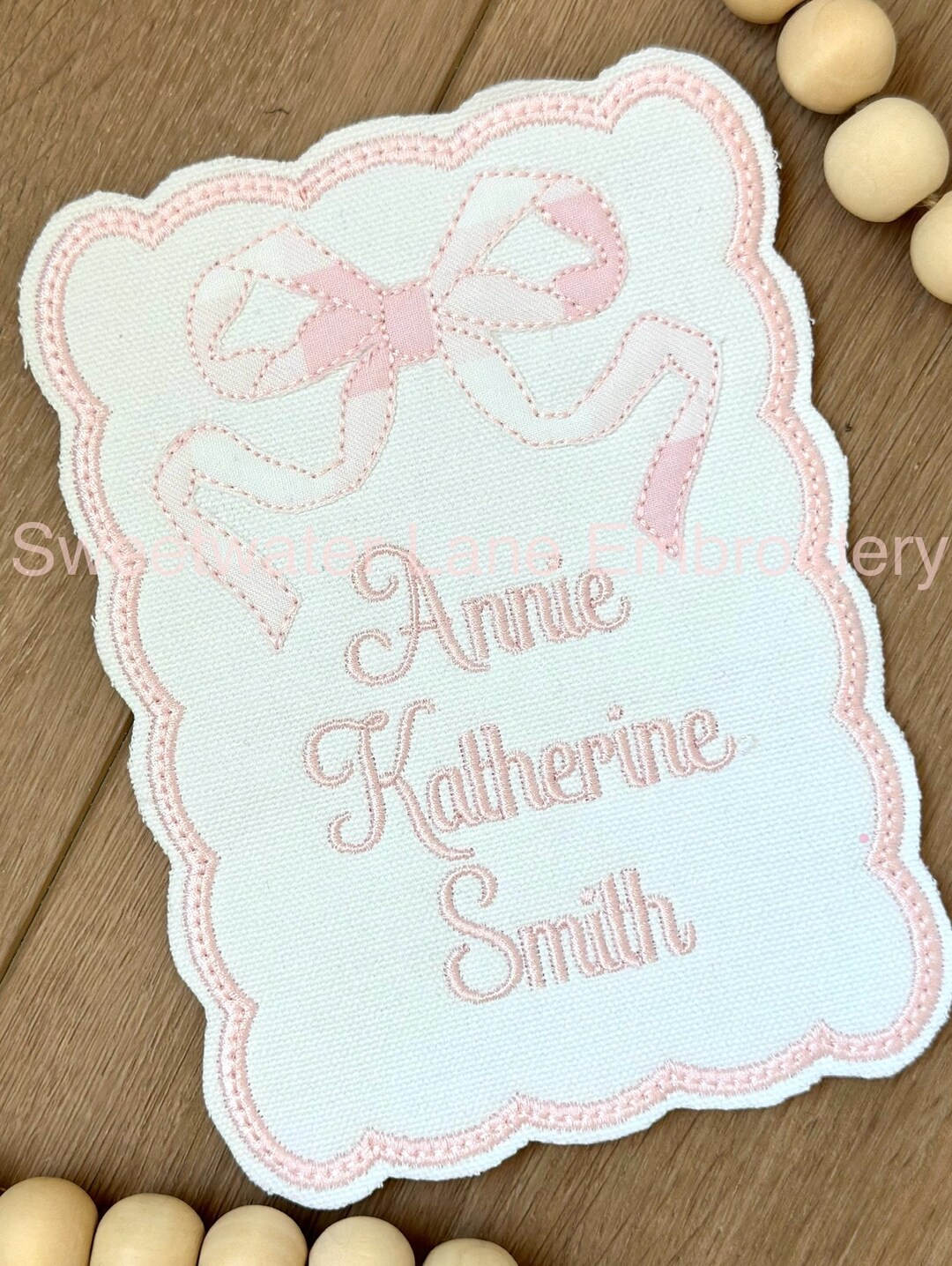 Embroidered Custom Baby Hospital Bassinet Name Announcement Tag Banner ...