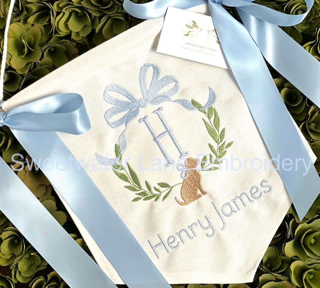 Custom Baby Banner With DOG Lab Golden Retriever Baby Banner, Welcome ...
