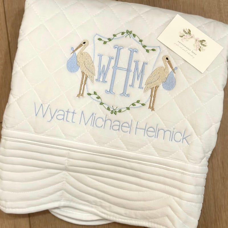 Monogrammed Quilt - Etsy