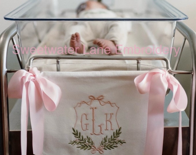 Newborn Banner - Baby Announcement Sign - Newborn Sign - Bassinet Sign ...