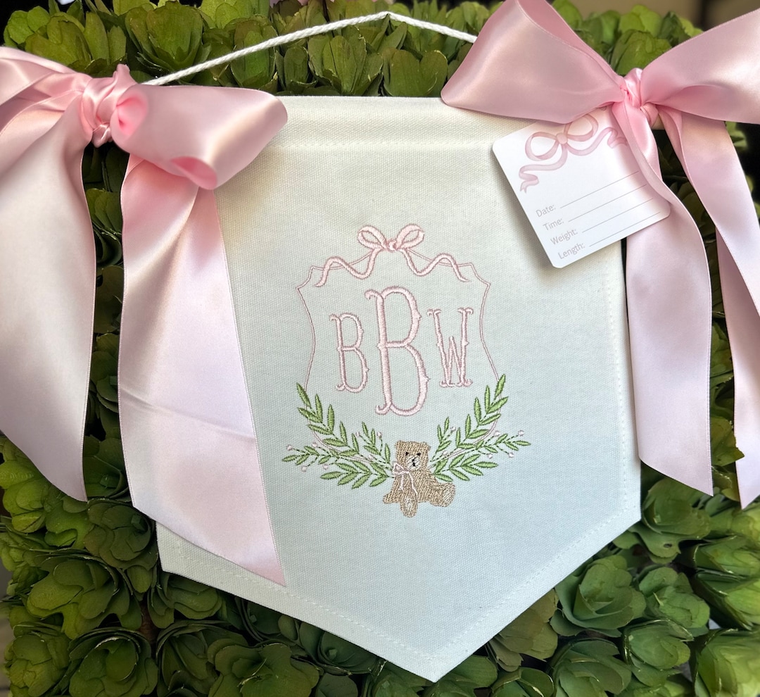 Custom Baby Banner With TEDDY BEAR Baby Banner, Welcome Banner ...
