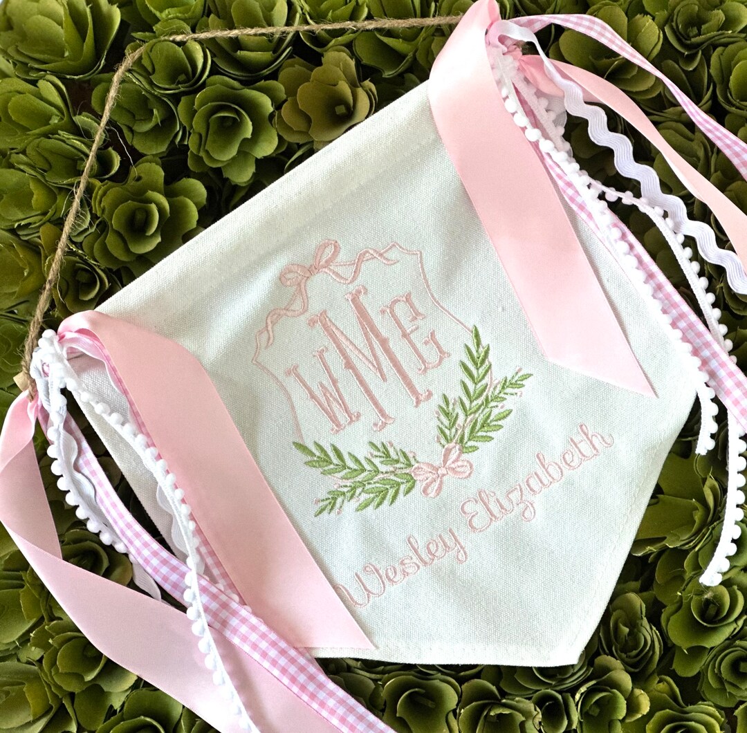 Custom Baby Banner With MULTIPLE RIBBONS Baby Banner Welcome - Etsy