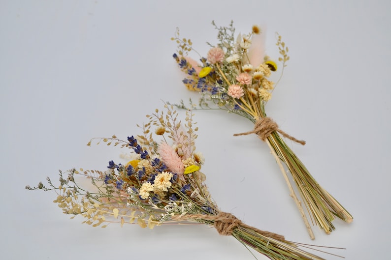 Mini Dried Flowers Bouquet / Preserved Flowers Bouquet / - Etsy