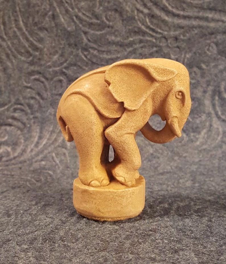 Sculpted Mini Elephant in Resin Cast Stone | Etsy