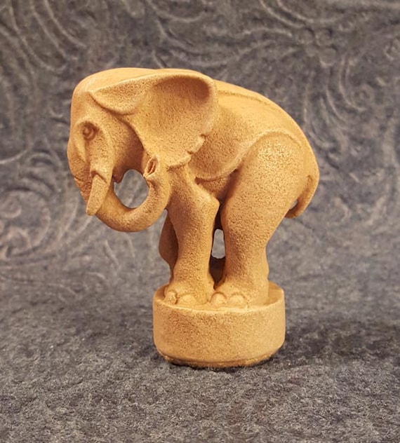 Sculpted Mini Elephant in Resin Cast Stone | Etsy