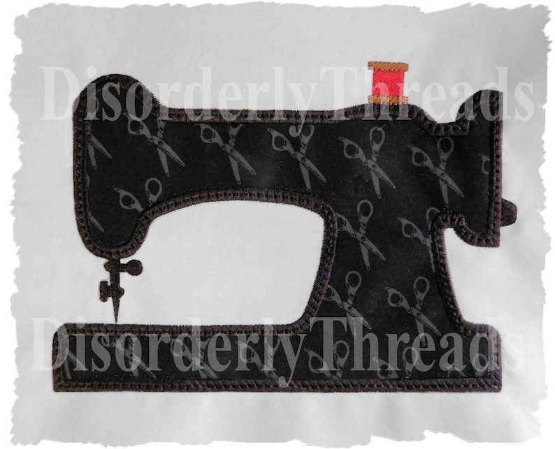 FLAT Sewing Machine Applique Embroidery Design 6.80"x4.79" Pes Dst Exp ...