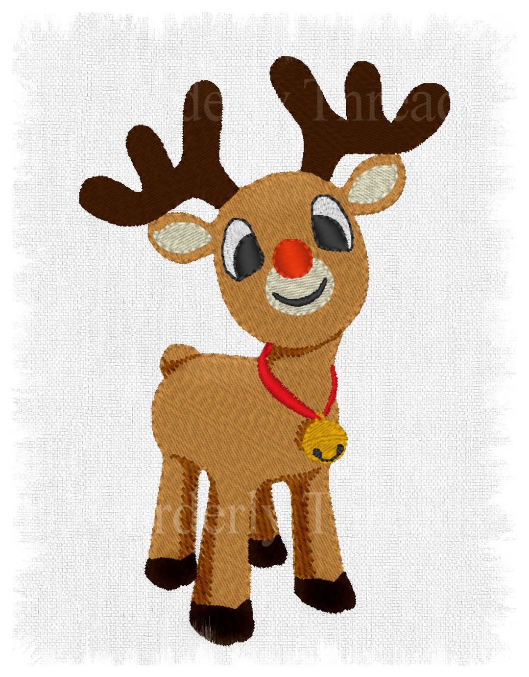 Rudolph Reindeer FLAT Design for Christmas Decor and Gifts 5 X7" AND ...
