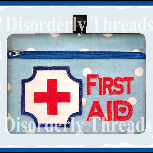 In the Hoop Machine Embroidery Design ITH FIRST AID Bag With - Etsy