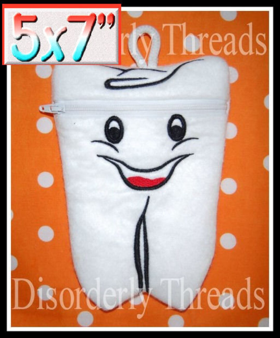 Tooth Zippered Bag 5x7 xxx Vip Pes Jef Hus Exp Dst Formats ITH in the ...
