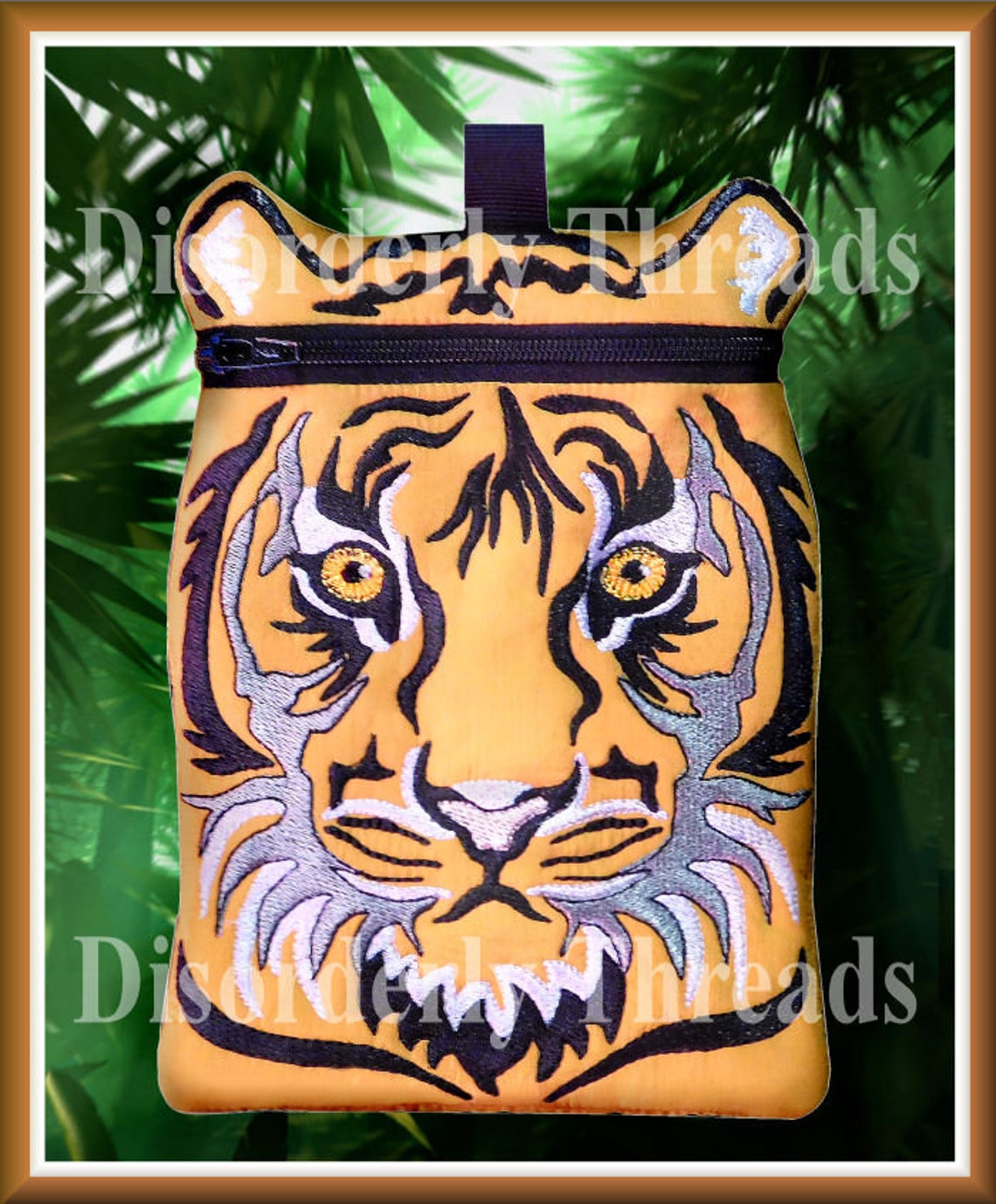 Tiger Zippered Bag 6x8.5 Xxx Vip Pes Jef Hus Exp Dst | Etsy
