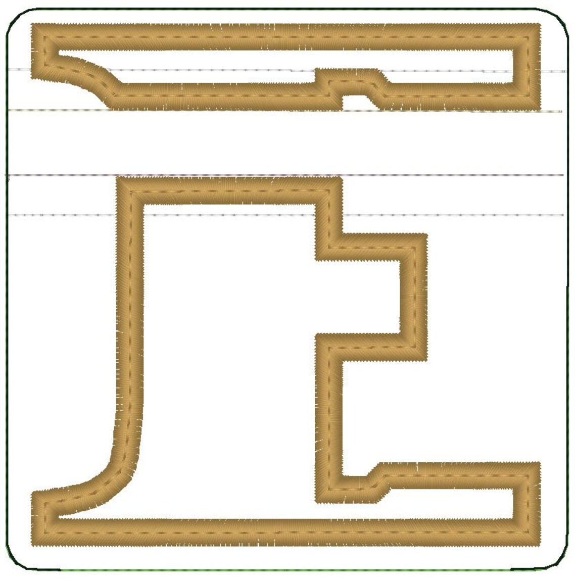 Alphabet Letter E Zippered Bag 4x4 xxx Vip Pes Jef - Etsy