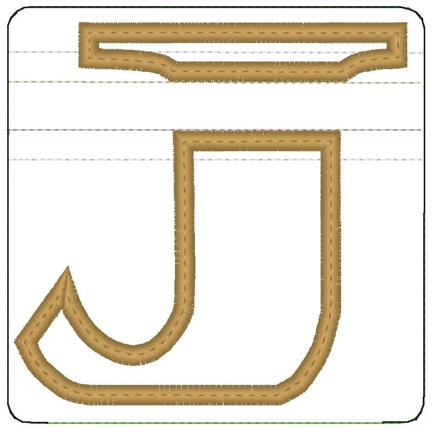 Alphabet Letter J Zippered Bag! 4x4" **xxx Vip Pes Jef Hus Exp Dst ...