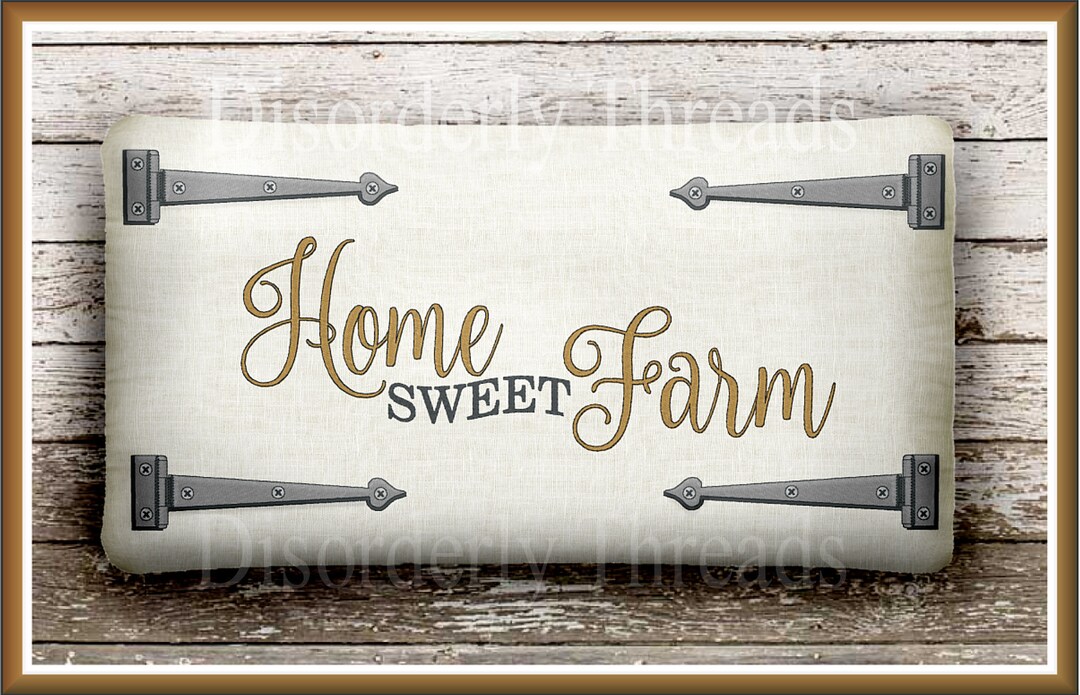 Home Sweet Farm With Hinges for a Pillow or Other Decor 5 Design Files ...